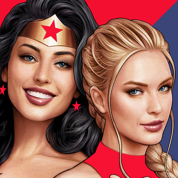 Wonder Woman/Captain Marvel Negative Space – John Tyler Christopher